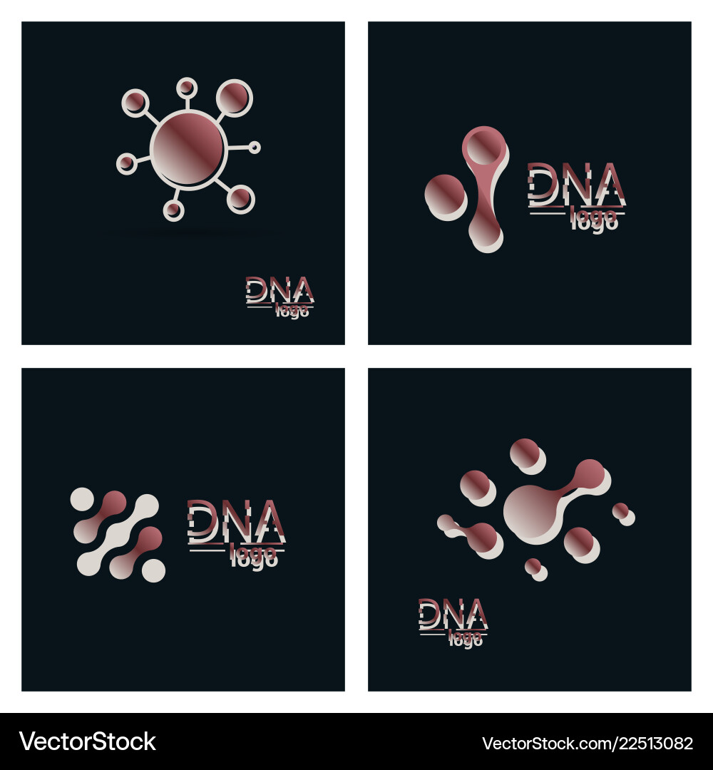 Set of dna design over white background Royalty Free Vector