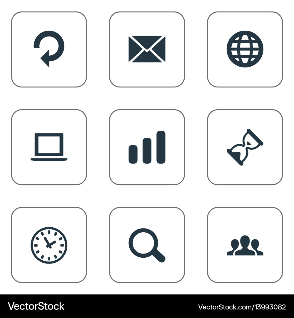 Set of simple apps icons Royalty Free Vector Image