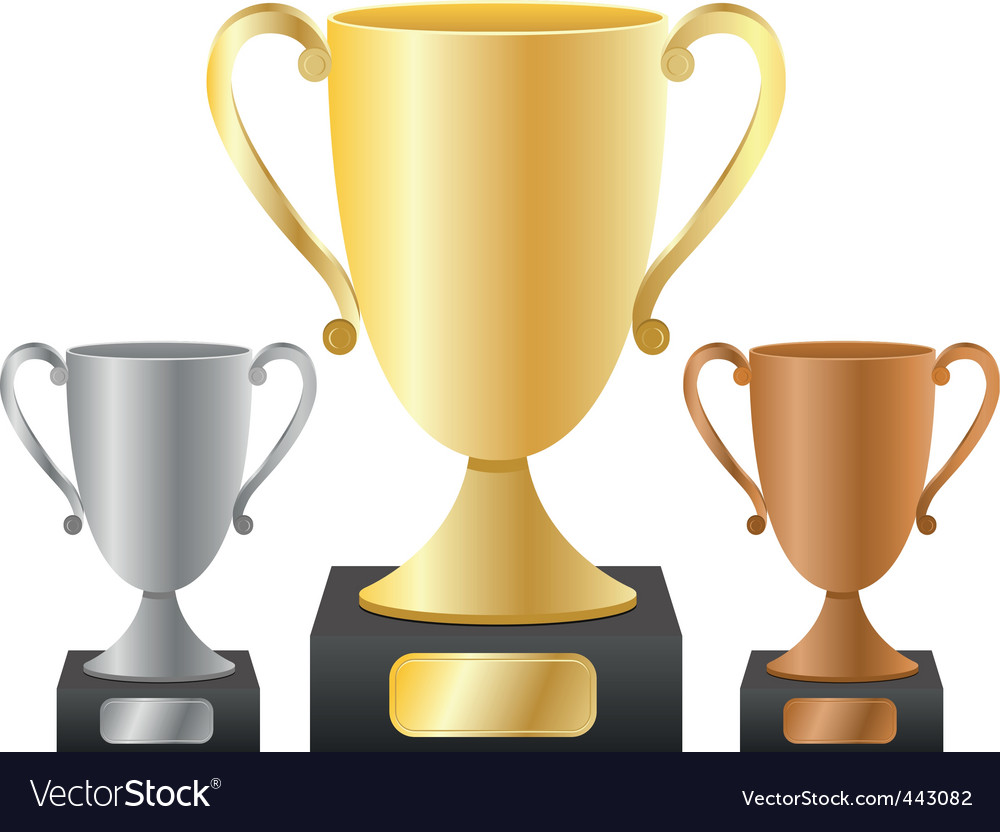 Trophy cups Royalty Free Vector Image - VectorStock