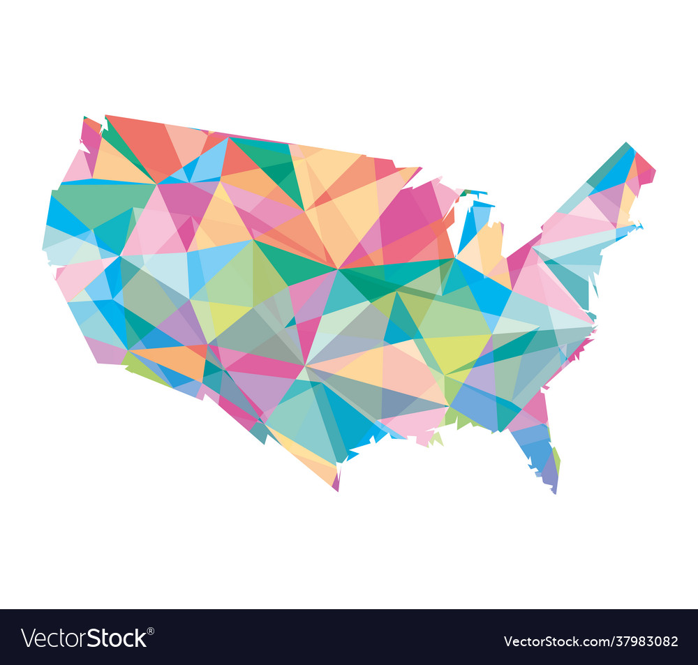 Usa gem map Royalty Free Vector Image - VectorStock