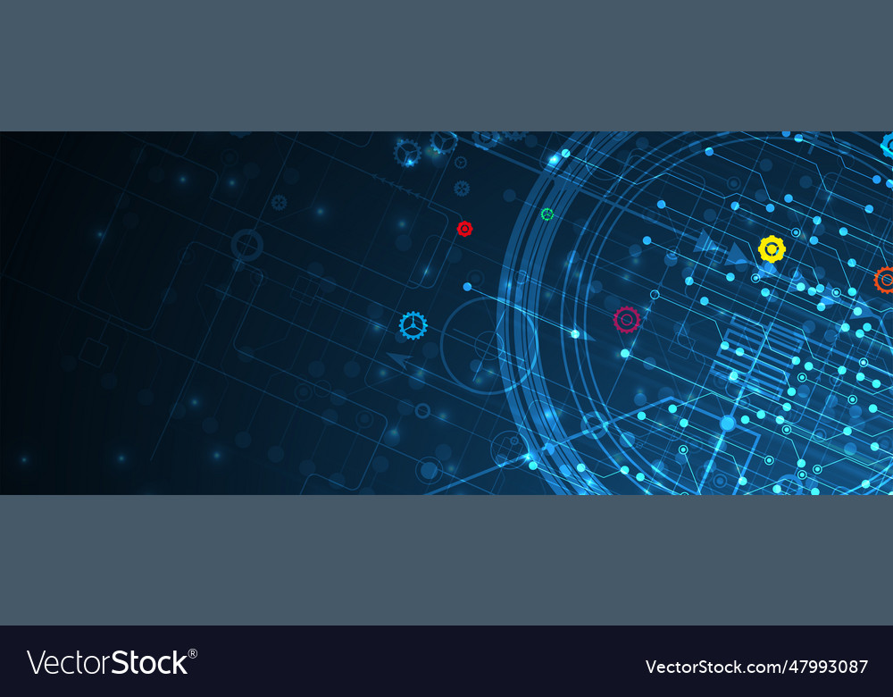 Abstract structure circuit computer technology Vector Image