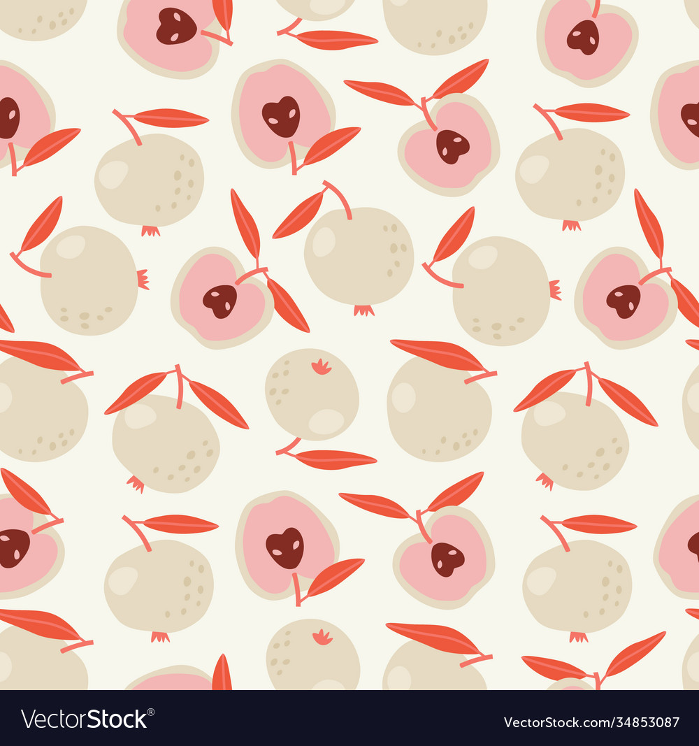 Applepatternwhite2 Royalty Free Vector Image - VectorStock