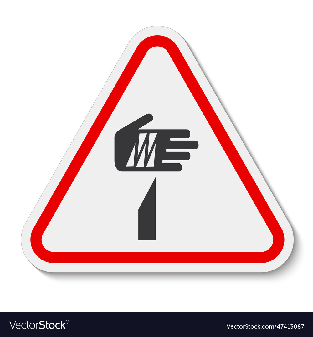 Beware sharp elements symbol isolate on white Vector Image