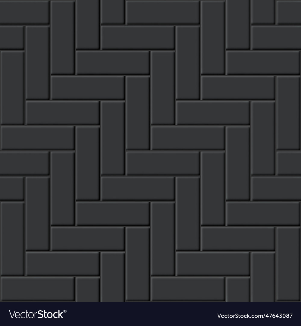Black ceramic zigzag tile seamless pattern Vector Image