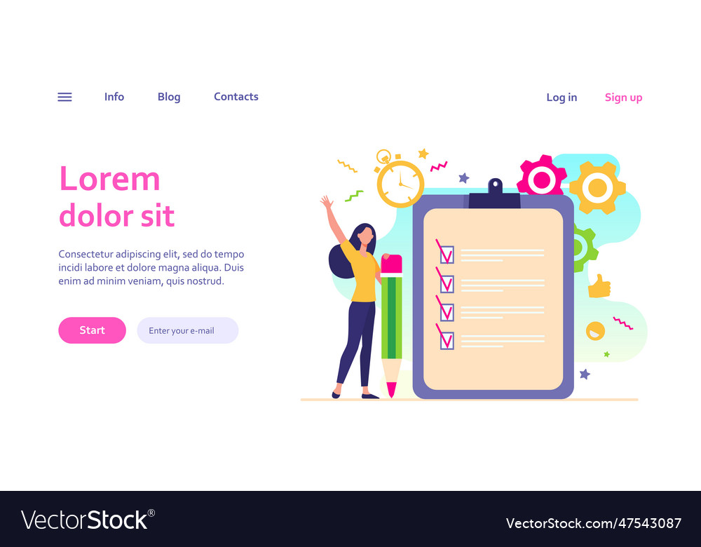 Checklist or survey concepts Royalty Free Vector Image