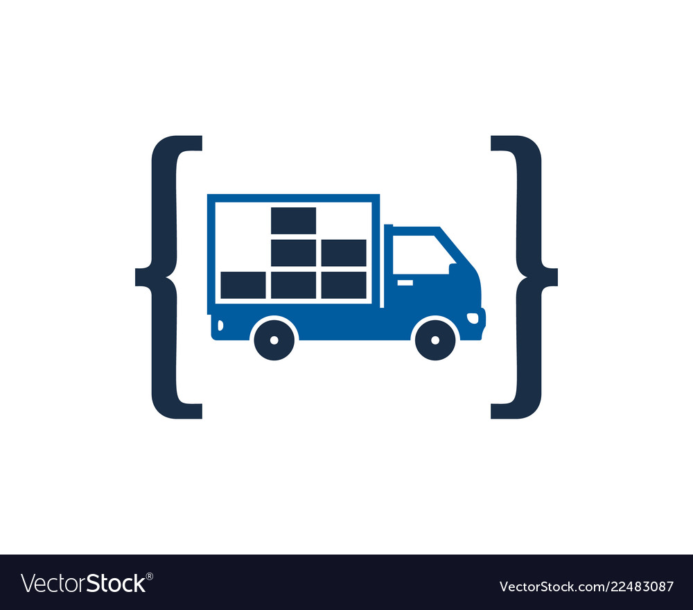 Code delivery logo icon design Royalty Free Vector Image