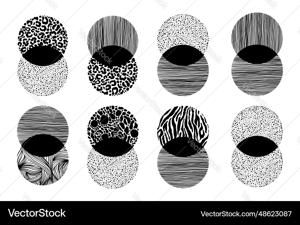 Collection of round shapes Royalty Free Vector Image