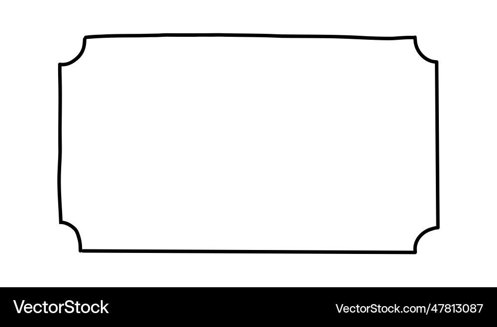 Doodle frames rectangle hand drawn borders Vector Image