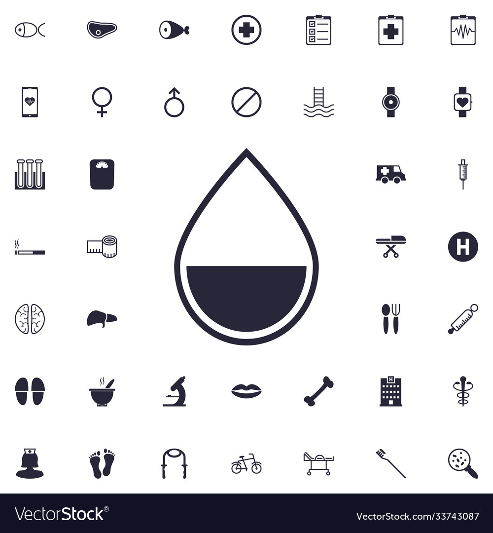 Drop icon Royalty Free Vector Image - VectorStock