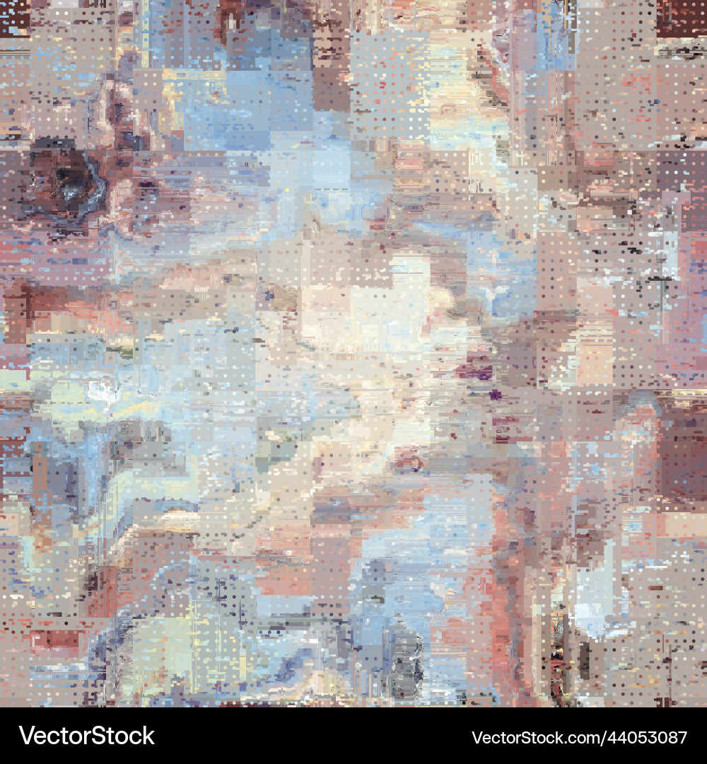 Image with imitation of grunge datamoshing Vector Image
