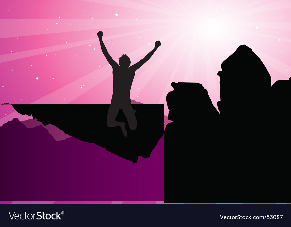 Man jumping Royalty Free Vector Image - VectorStock