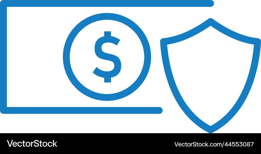 Money protection icon logo design template Vector Image