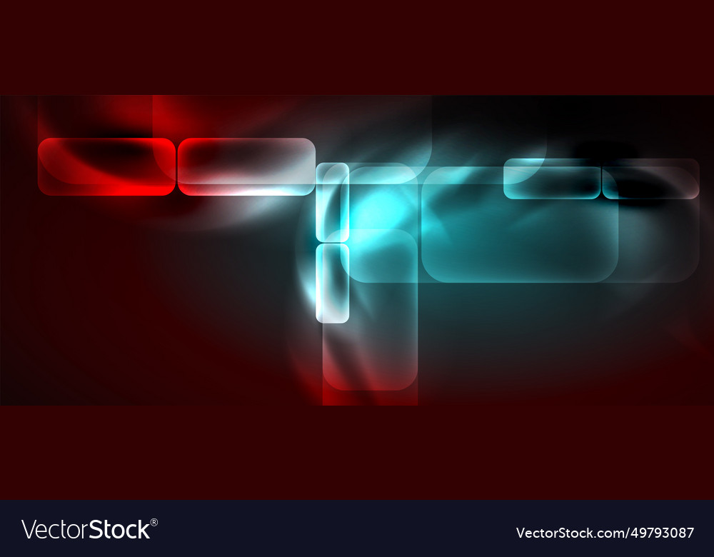 Neon Glass Shapes For Your Text Or Product Vector Image