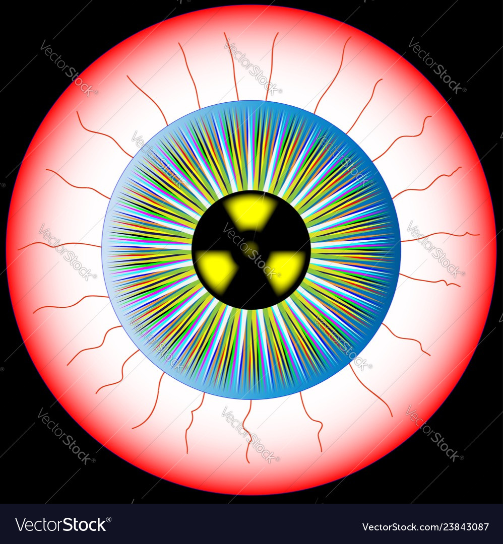 Radioactive eye Royalty Free Vector Image - VectorStock