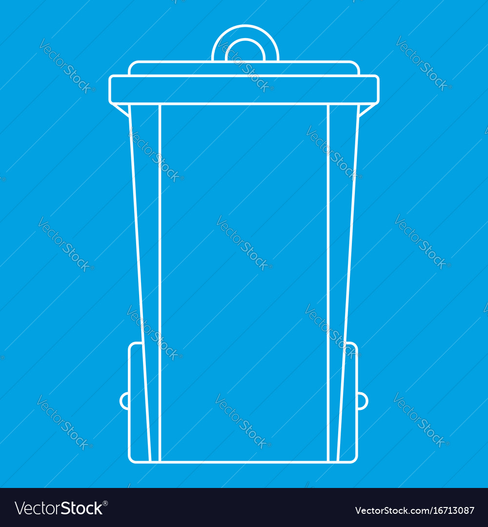 Tash Bin Icon Outline Style Royalty Free Vector Image