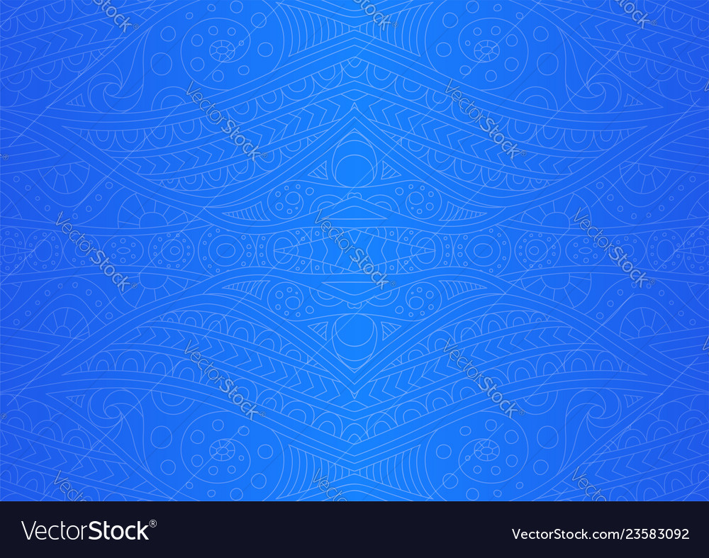 Art with abstract blue linear seamless pattern Vector Image