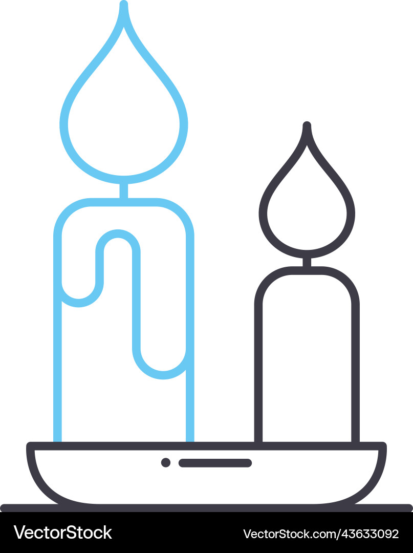 Candle making line icon outline symbol Royalty Free Vector