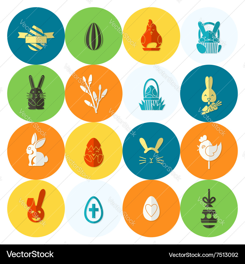 Celebration easter icons Royalty Free Vector Image