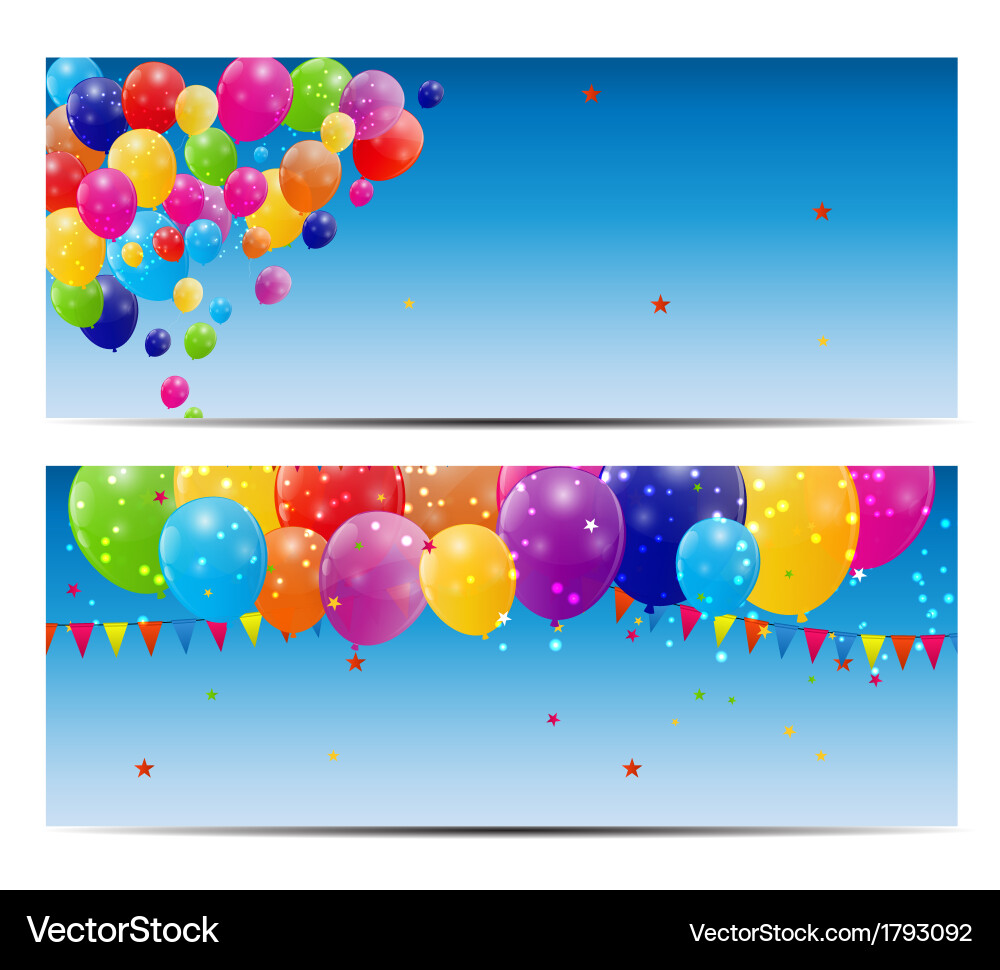 Color glossy balloons card background Royalty Free Vector