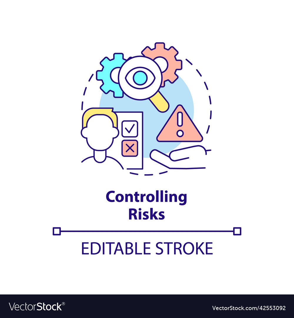 Controlling risks concept icon Royalty Free Vector Image