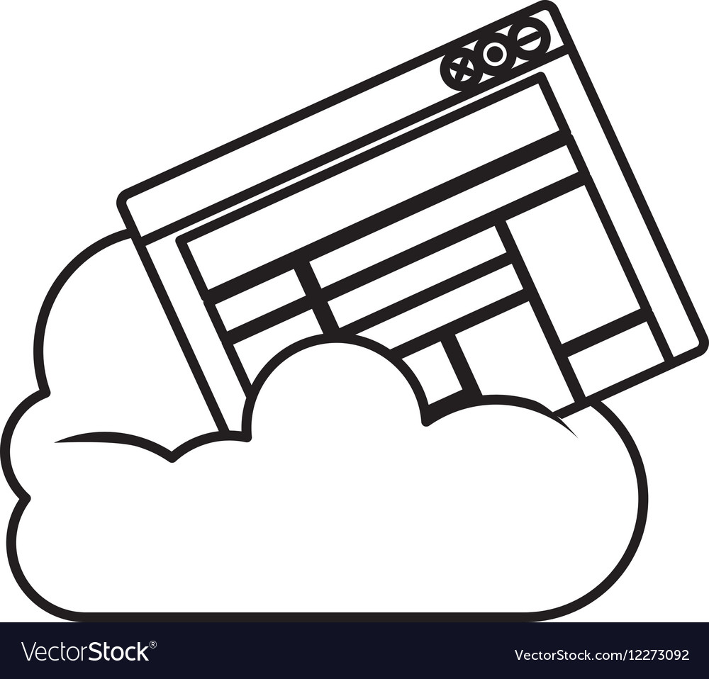 Isolated cloud computing design Royalty Free Vector Image