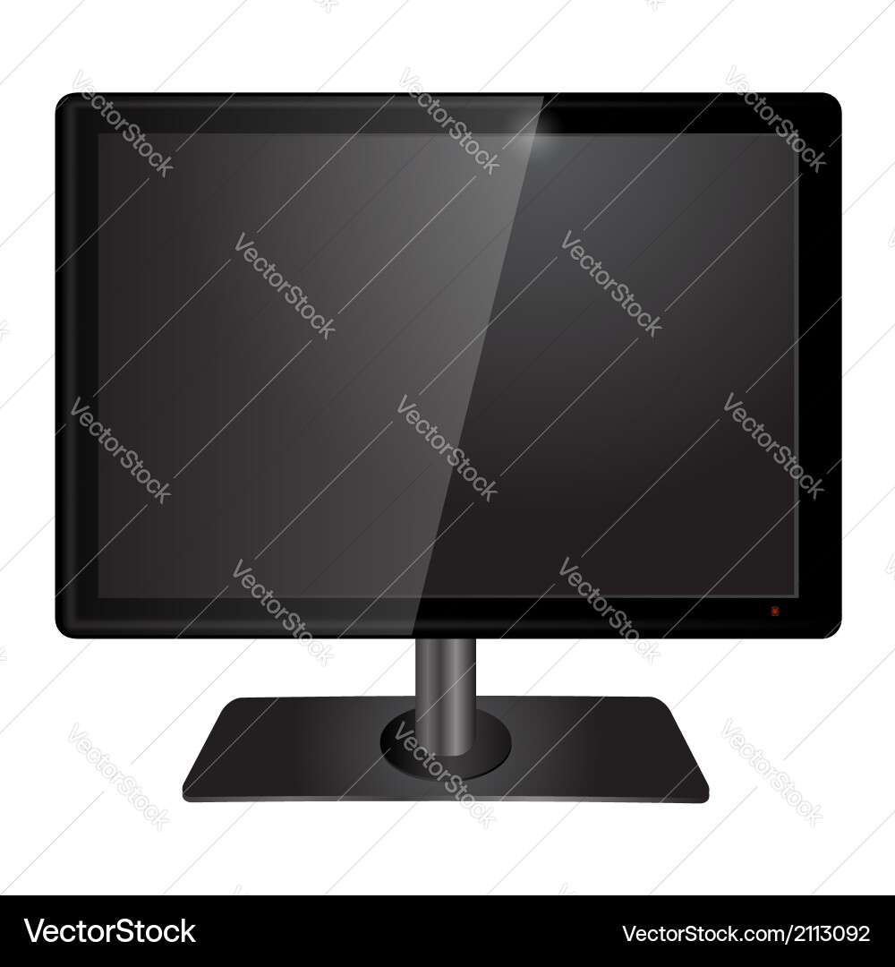 Lcd tv monitor Royalty Free Vector Image - VectorStock