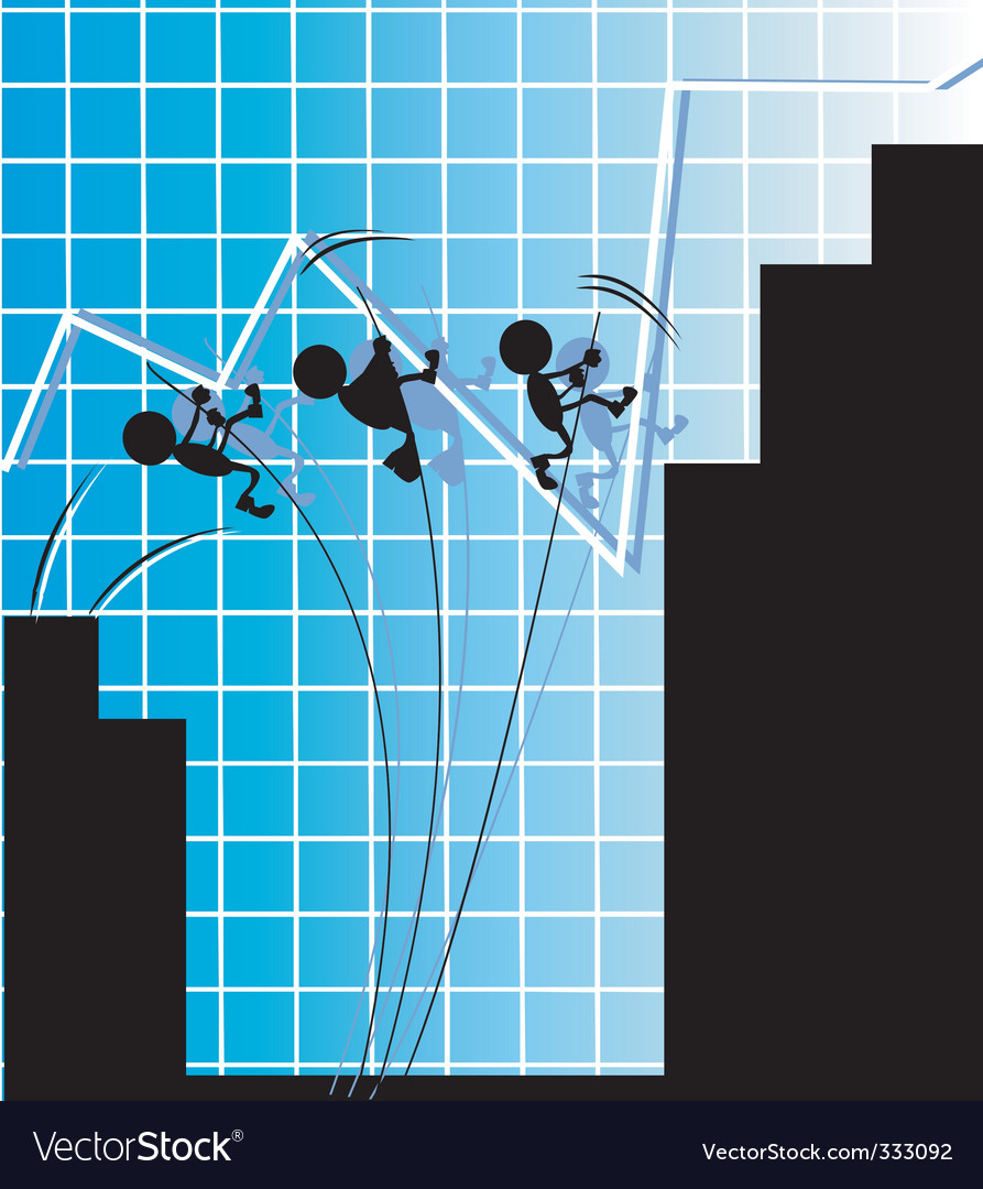 Man and graph Royalty Free Vector Image - VectorStock