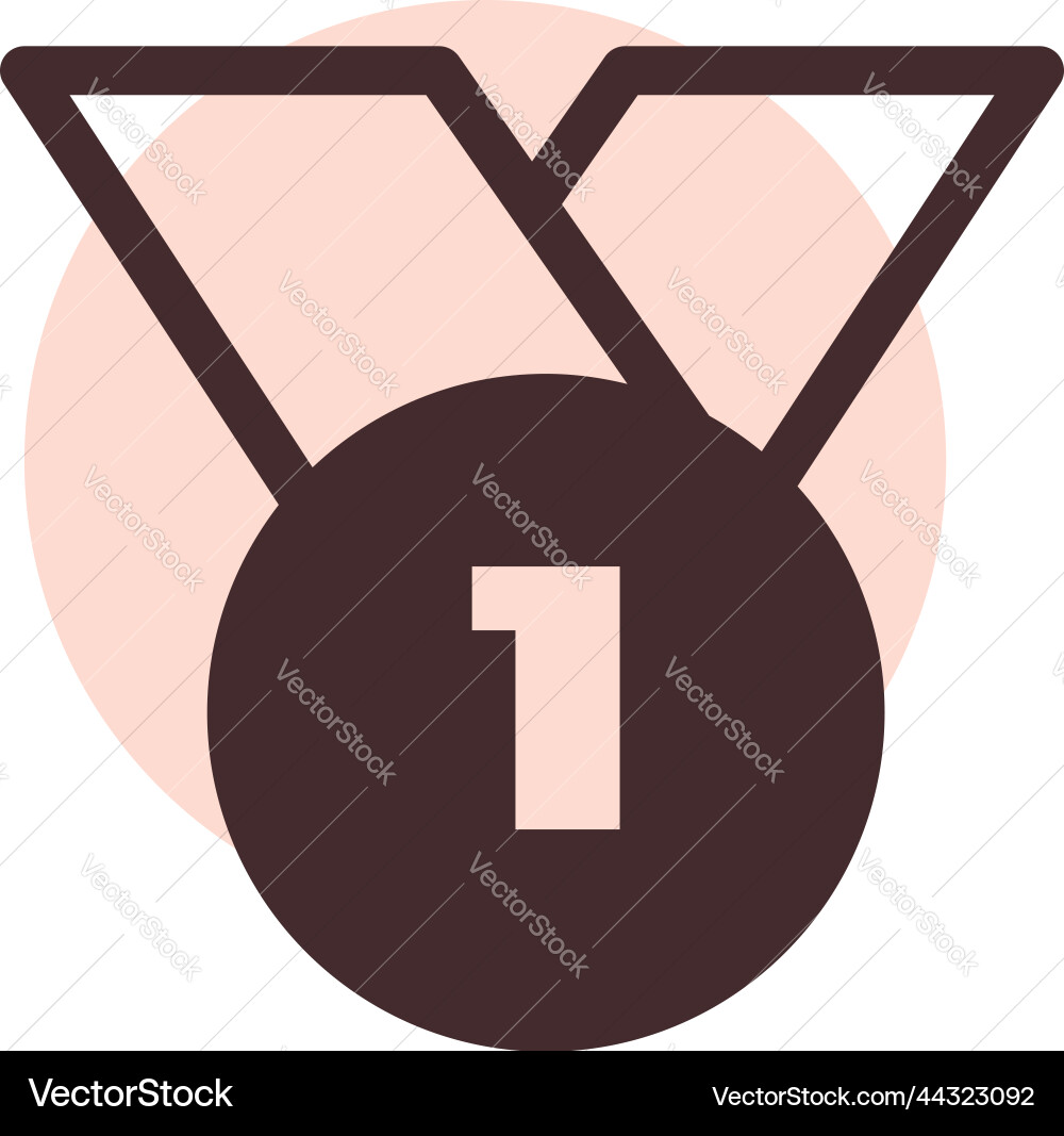 Medal with ribbon on a white background Royalty Free Vector