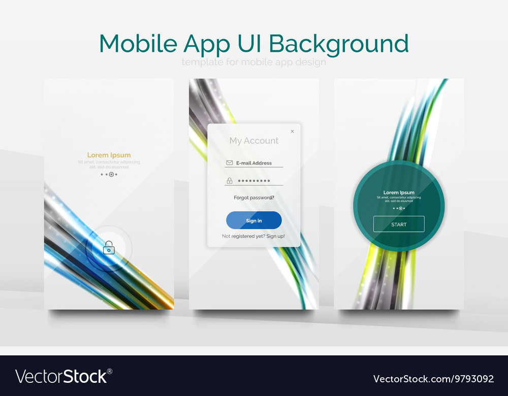 Mobile application interface background design Vector Image