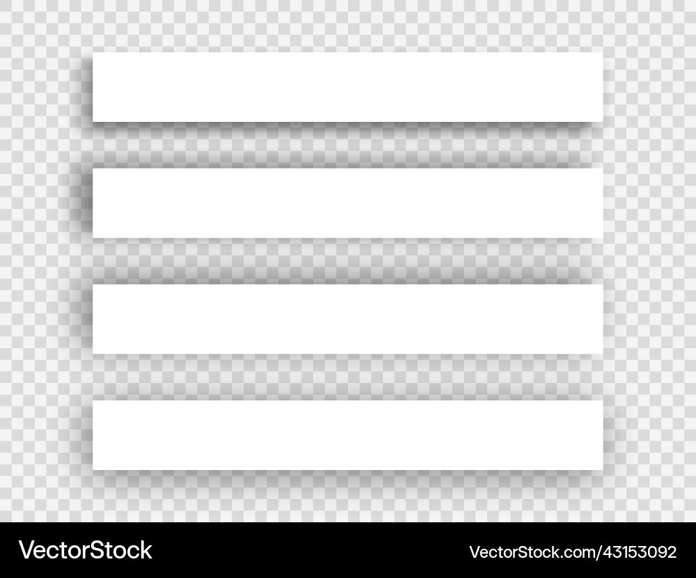 Set of paper with shadows Royalty Free Vector Image