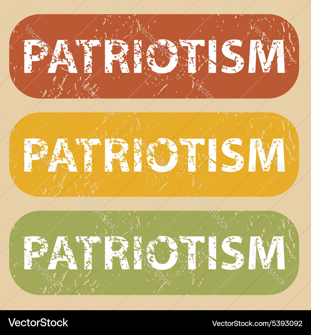 Vintage patriotism stamp set Royalty Free Vector Image