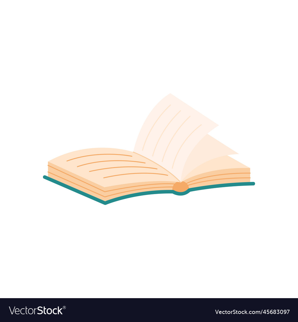 Blue text book open Royalty Free Vector Image - VectorStock