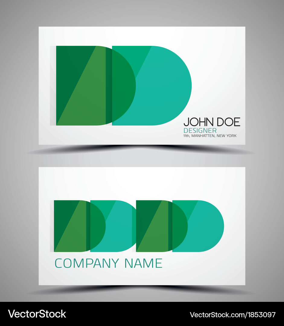 Cmyk business card design template Royalty Free Vector Image