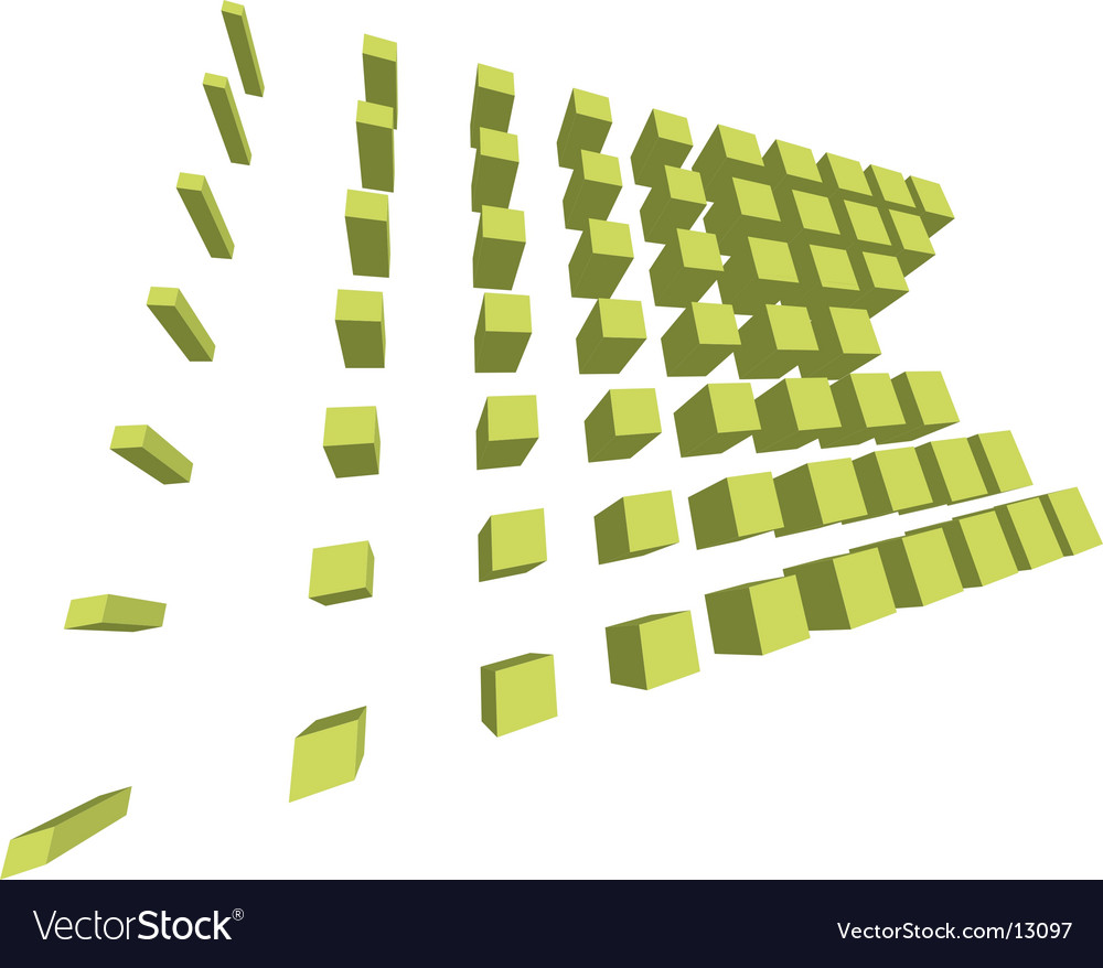 Digital boxes formation Royalty Free Vector Image