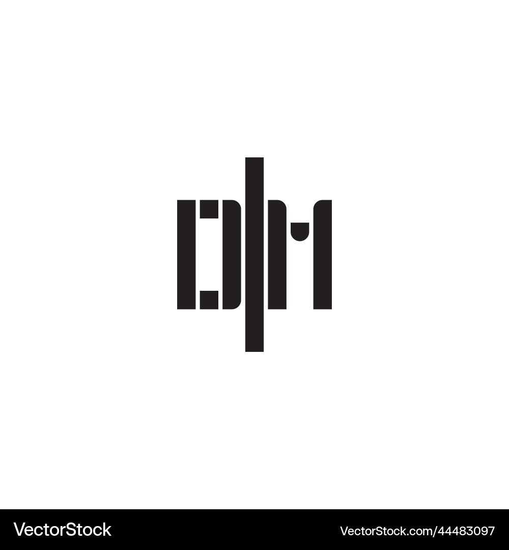 Dm geometric bold concept logo initial Royalty Free Vector