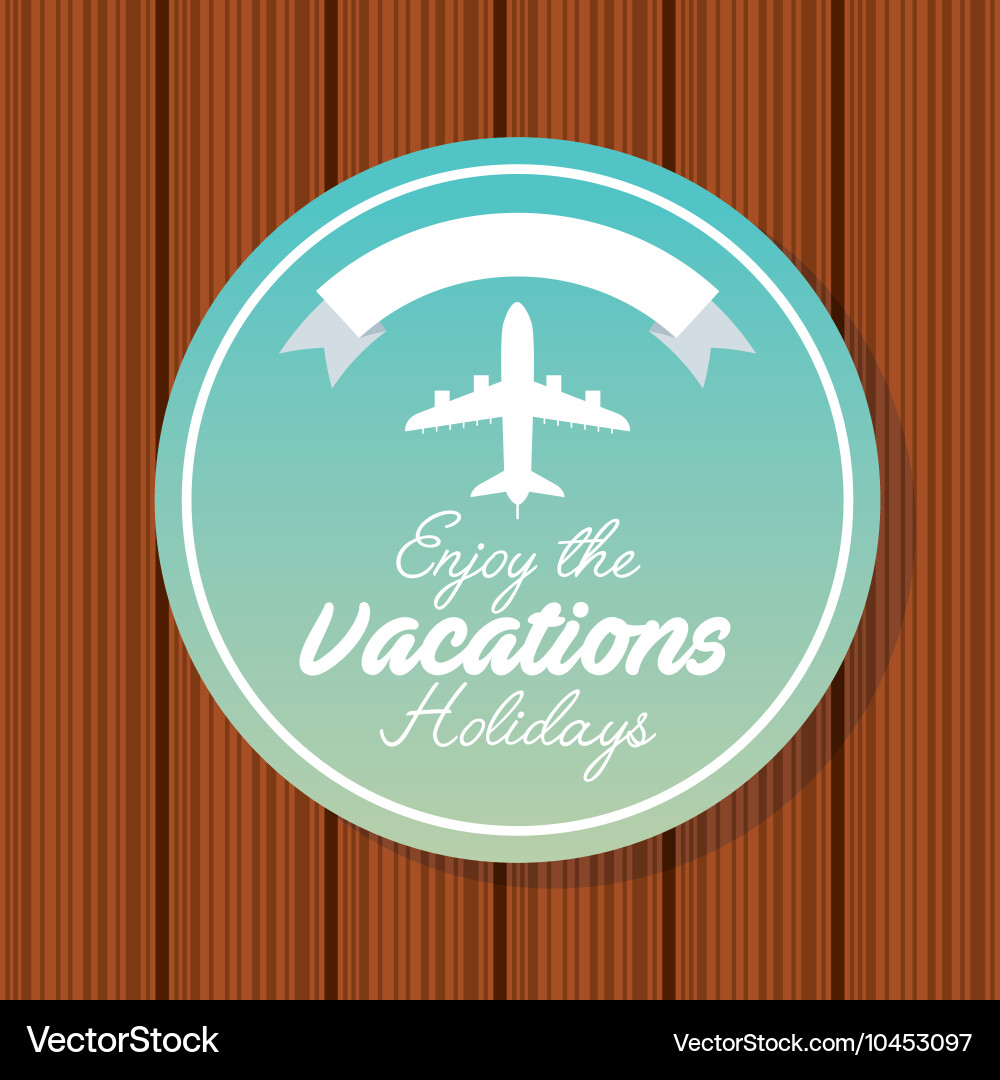 Enjoy vacations travel isolated icon Royalty Free Vector