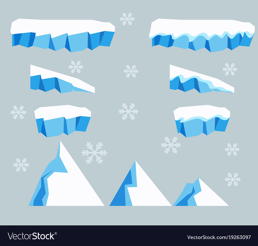 Ice block platform Royalty Free Vector Image - VectorStock