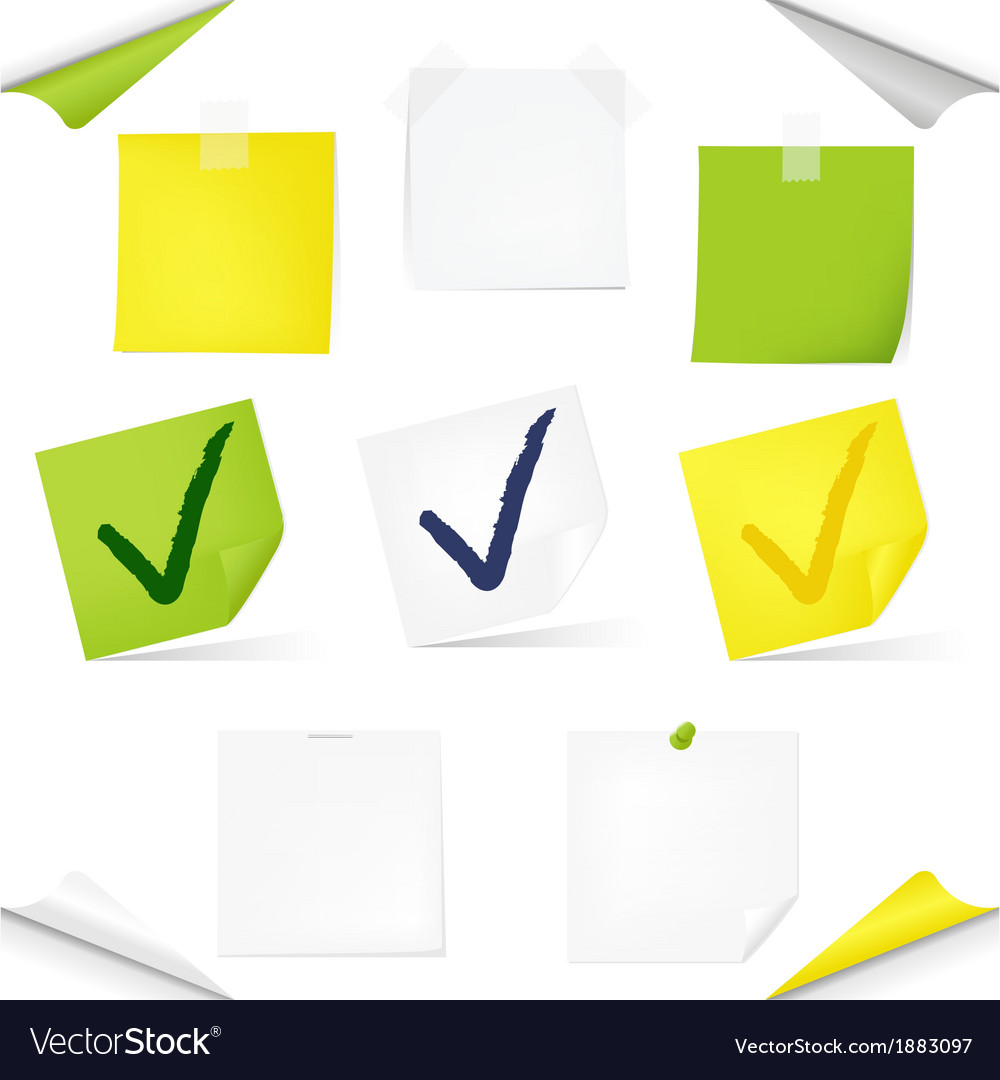 Note papers Royalty Free Vector Image - VectorStock