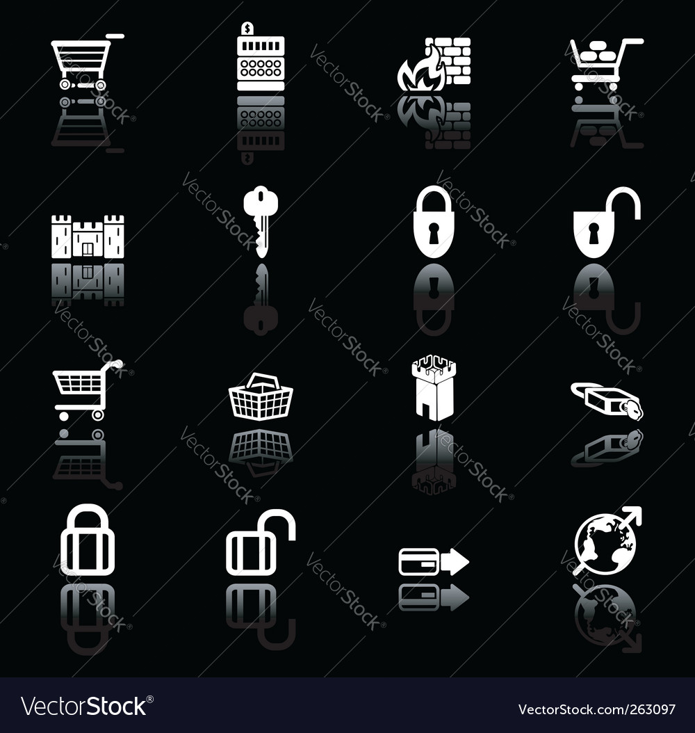 Security icon set Royalty Free Vector Image - VectorStock