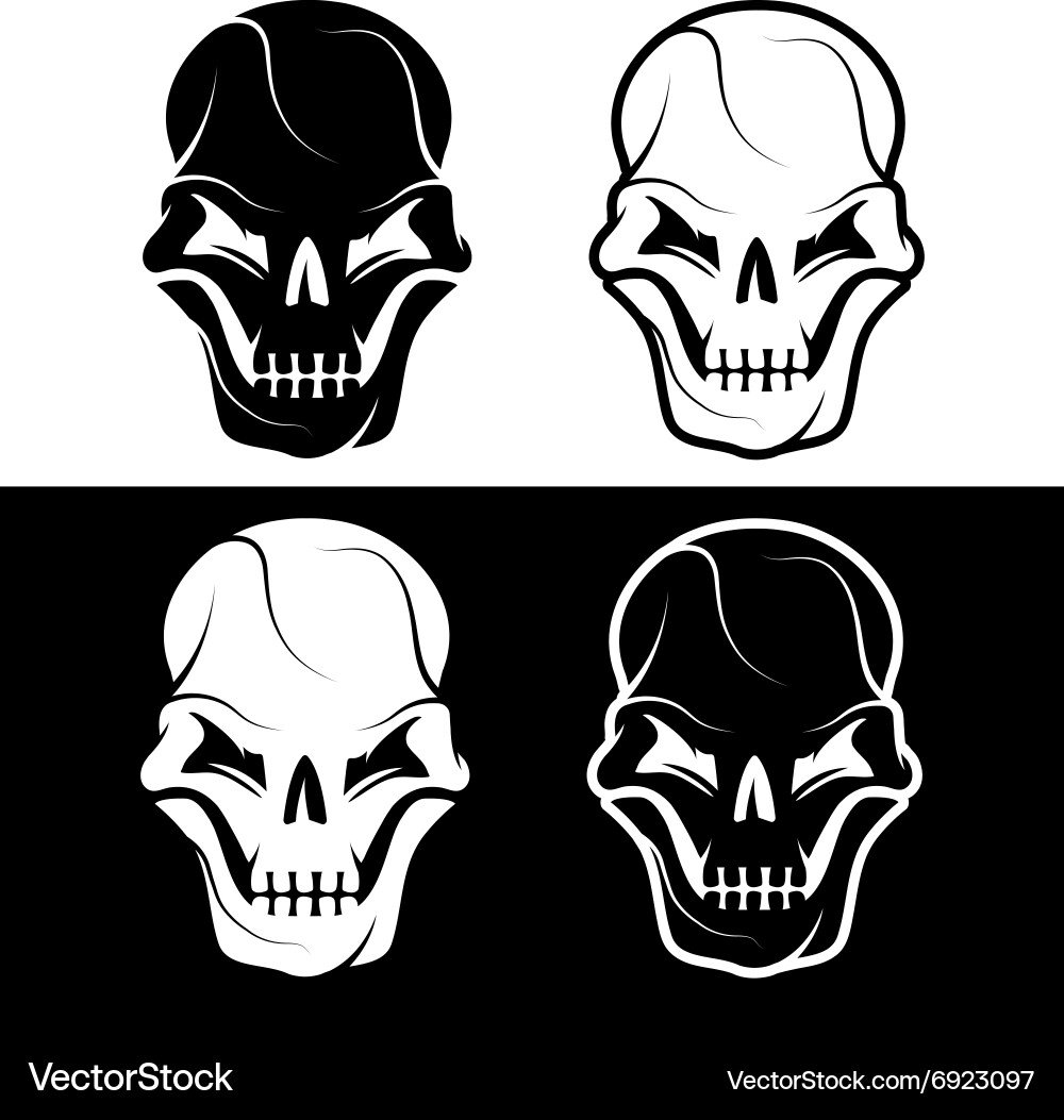 Set of skulls design template Royalty Free Vector Image