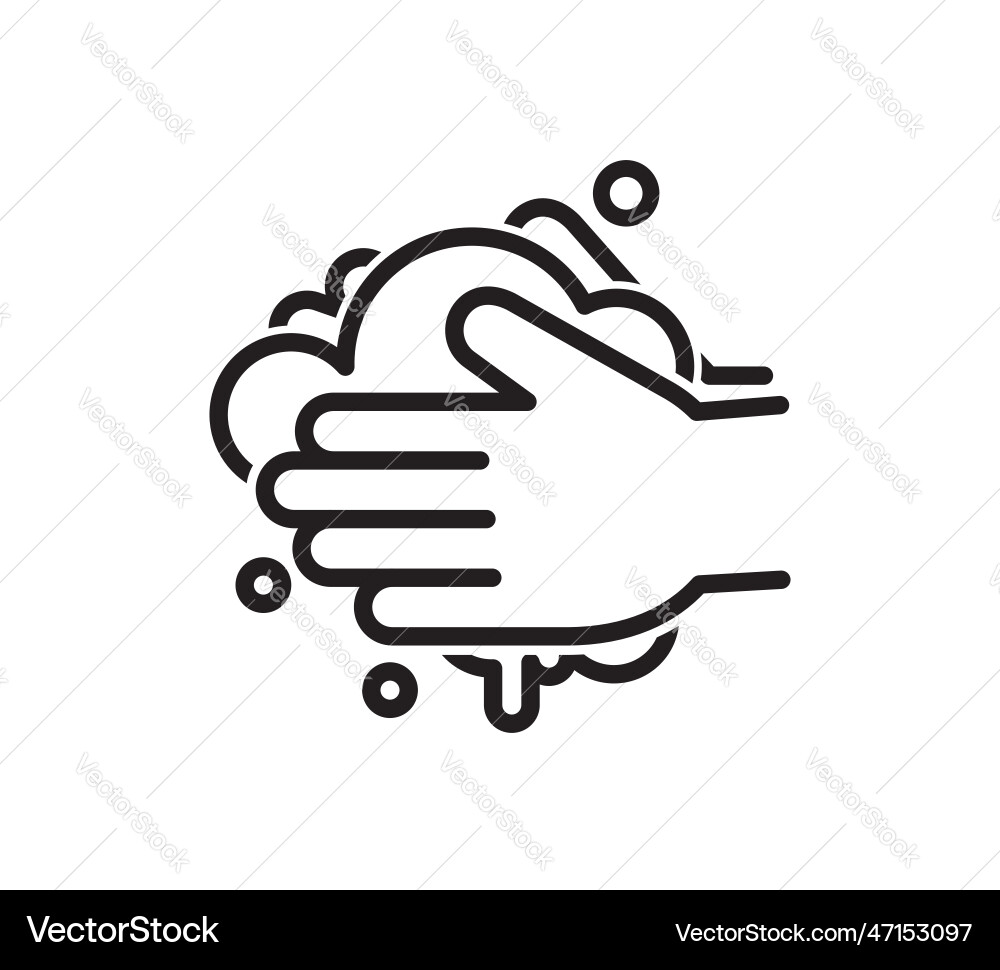 Simple hands washing disinfectant symbol Vector Image