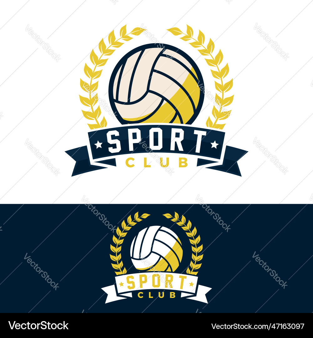 Volleyball graphic template Royalty Free Vector Image