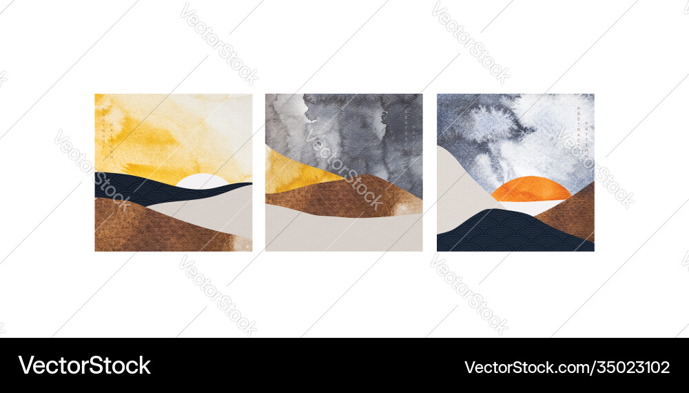 Abstract art background with natural landscape Vector Image