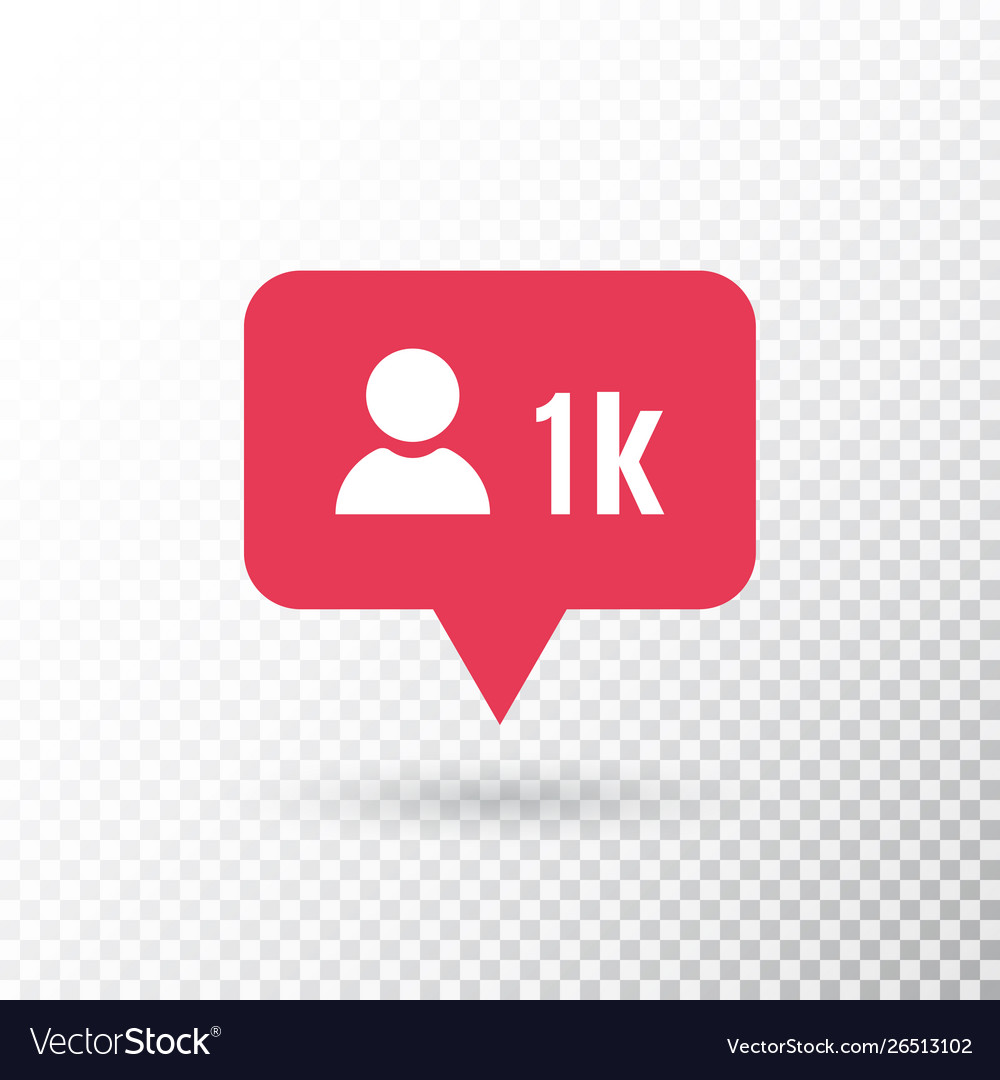 Follower notification social media icon user Vector Image Follower notification social media icon user Vector Image