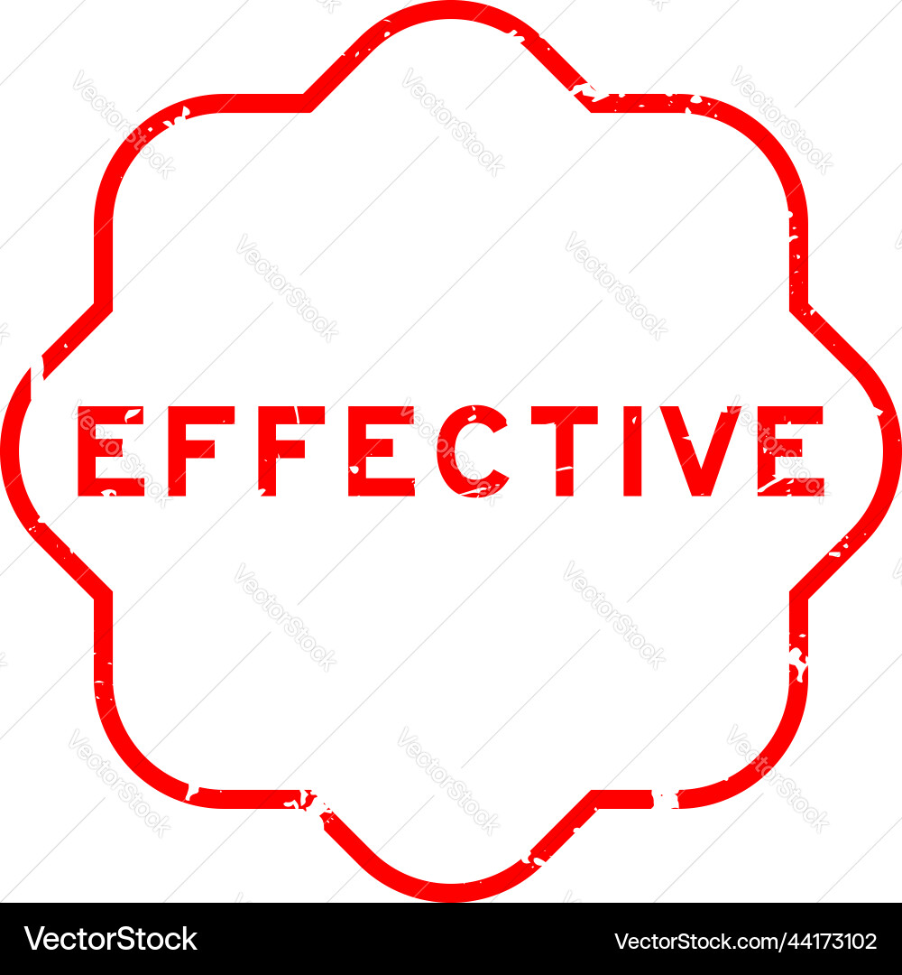 Grunge red effective word rubber seal stamp Vector Image