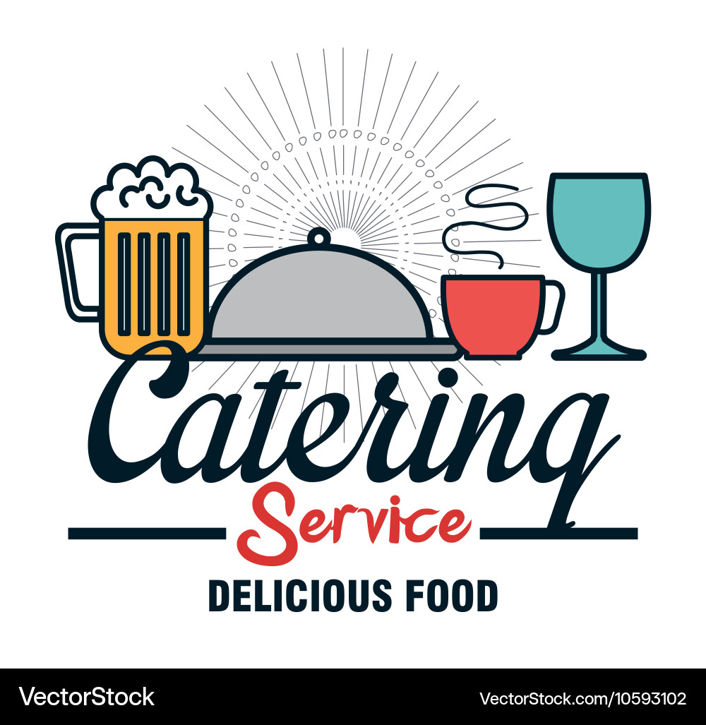 Icon catering service food design Royalty Free Vector Image