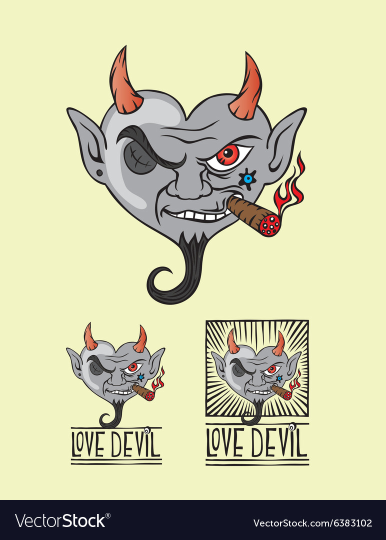 Love devil Royalty Free Vector Image - VectorStock