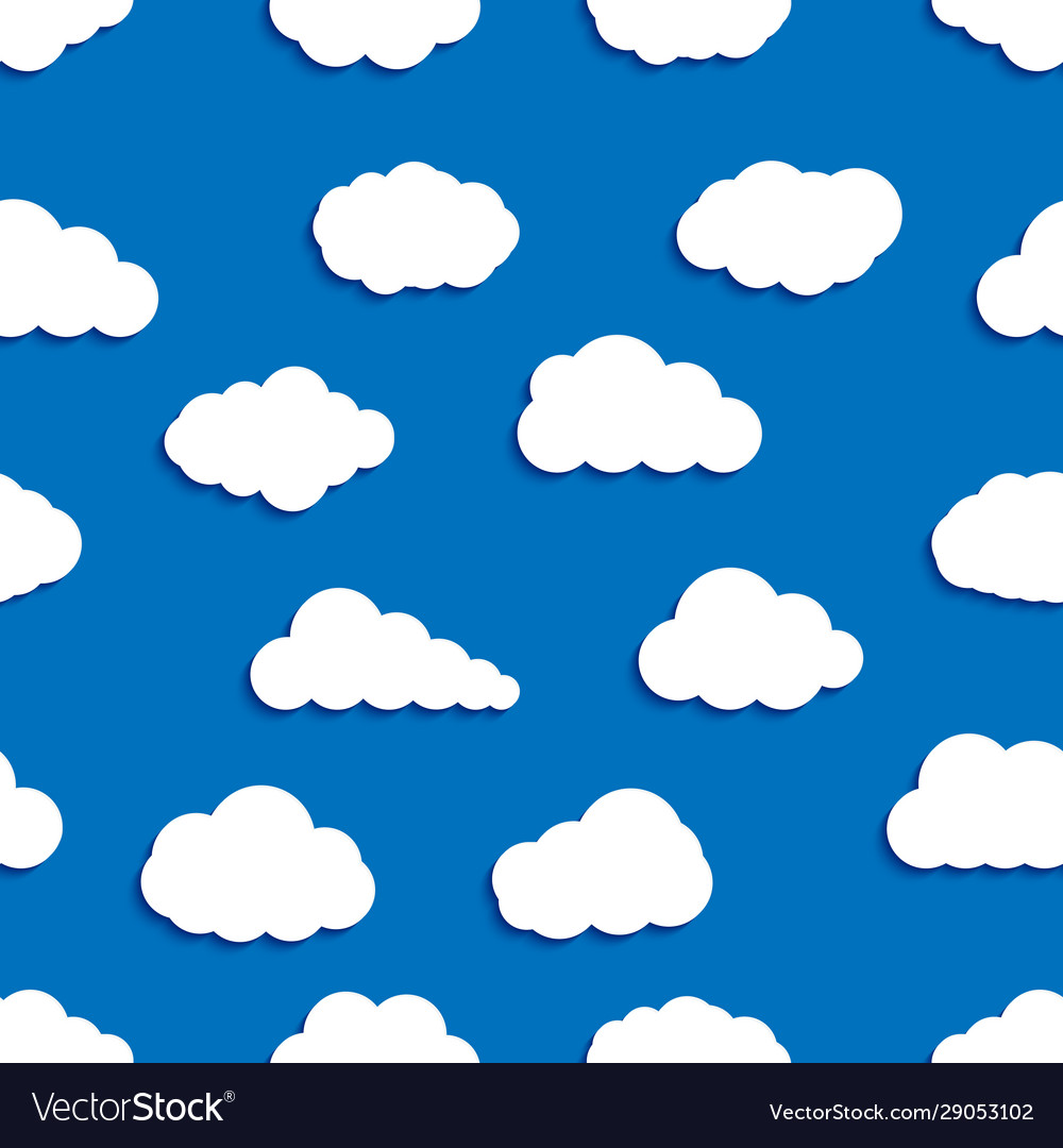 Seamless pattern background clouds Royalty Free Vector Image