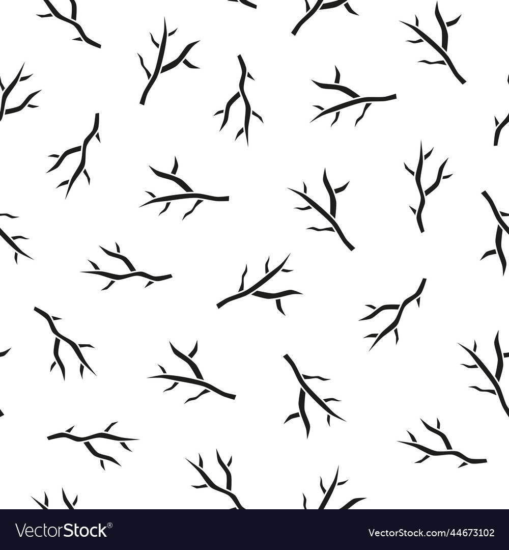 Seasonal seamless pattern with doodle tree Vector Image