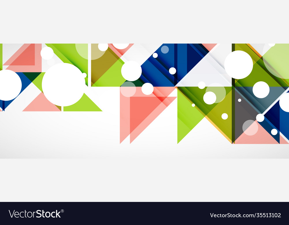 Set triangle geometric backgrounds Royalty Free Vector Image